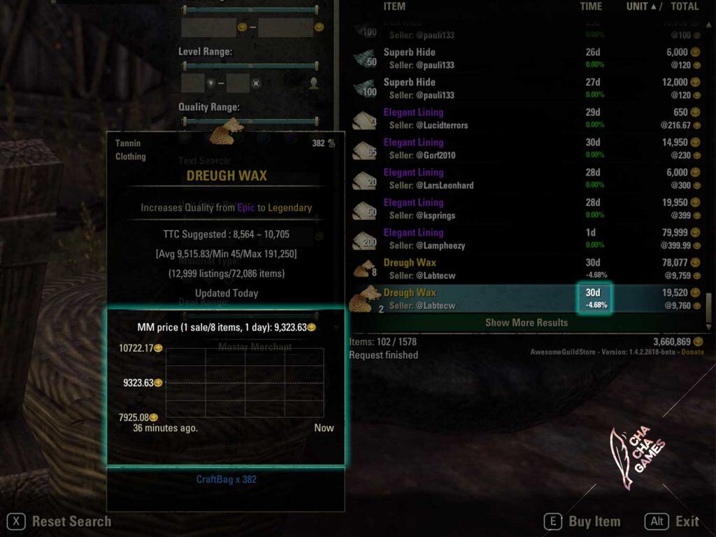 엘더스크롤 온라인 | 길드스토어 가이드 | 길드 상점 | 차차게임즈 | CHACHA GAMES