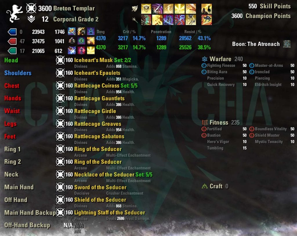 엘더스크롤 온라인 탱딜힐 올플러 – 템플러 | CHACHA GAMES